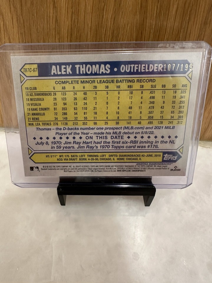 Alec Thomas 2022 Silver Pack Mojo Rookie Card /199. | eBay