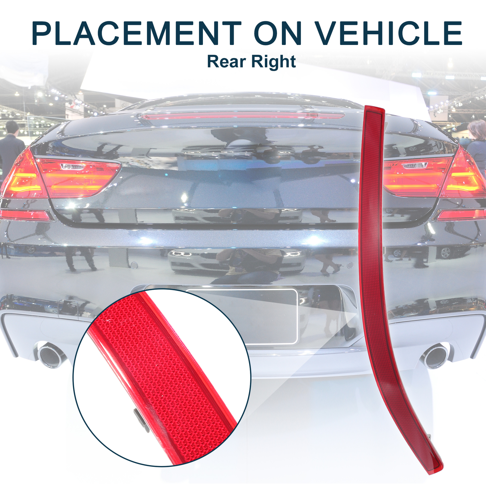 Rear Right Bumper Reflector No.2518200274 for Mercedes-Benz R350 2011 ...