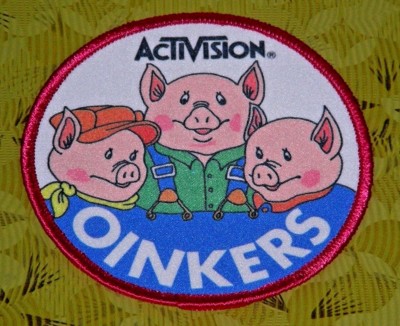 👀🕹 ~ Atari Video Game Vintage 80's Activision Award Patch -- Oink ...