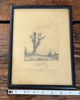Antique 1870’s Framed Sketch Drawing - George Finley Pittsburgh PA | eBay