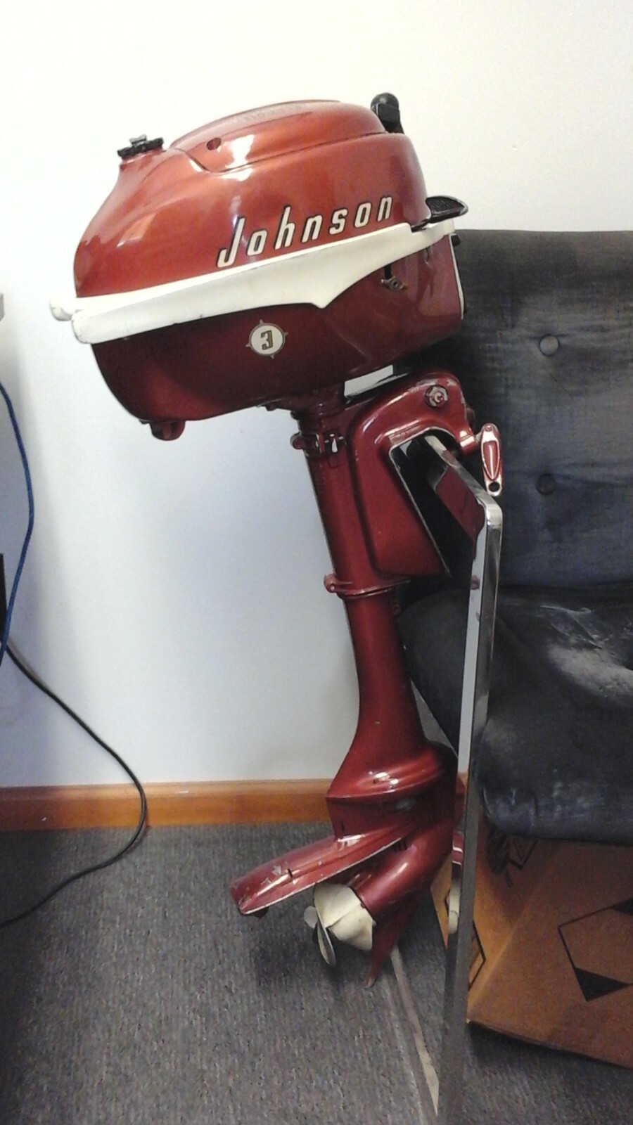 VINTAGE 1956 JOHNSON SEA HORSE OUTBOARD MOTOR 3 HP JW-12-R INCLUDES ...