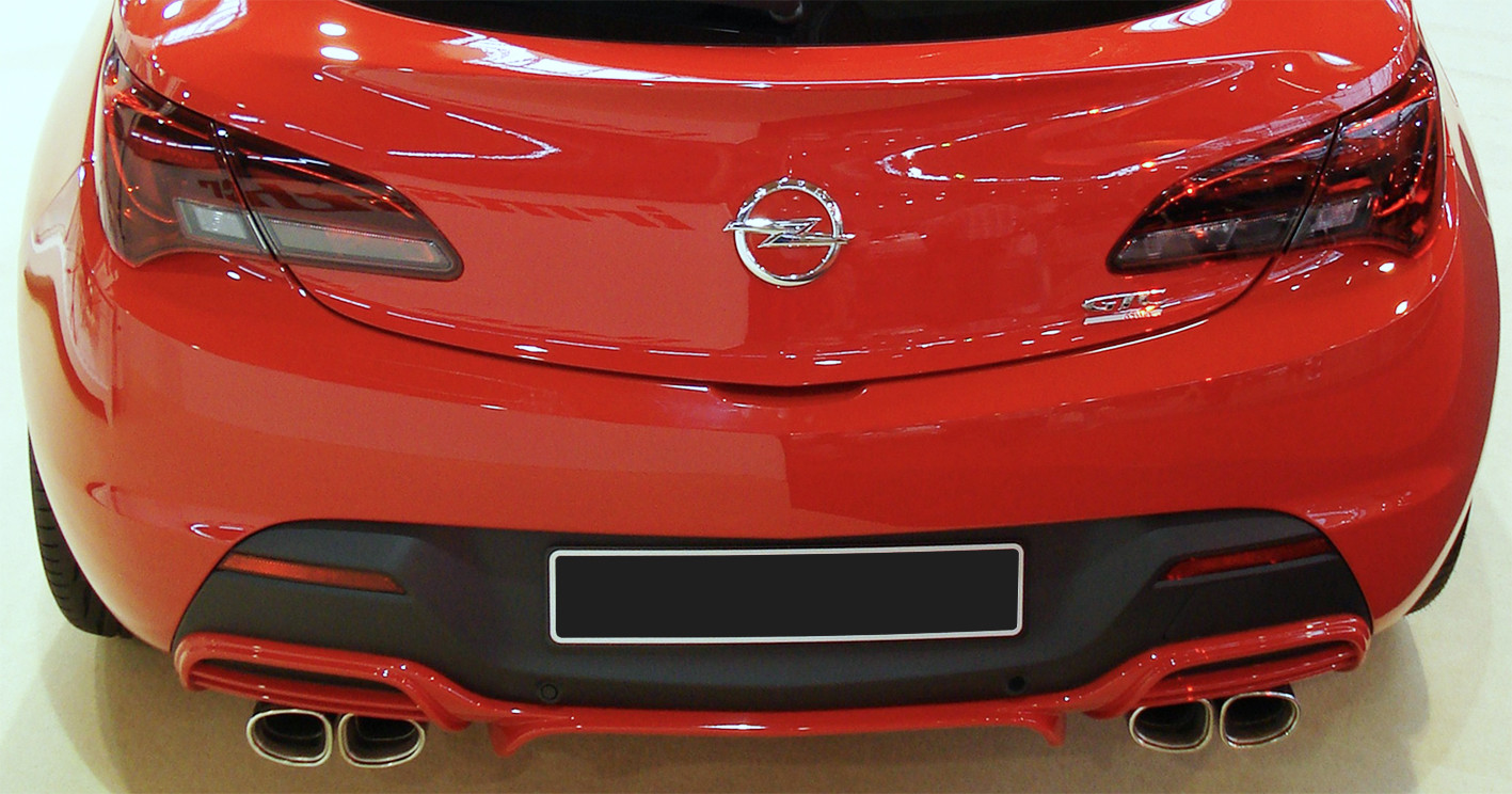 VAUXHALL ASTRA J GTC REAR BUMPER SPOILER / SKIRT / VALANCE / DIFFUSER ...