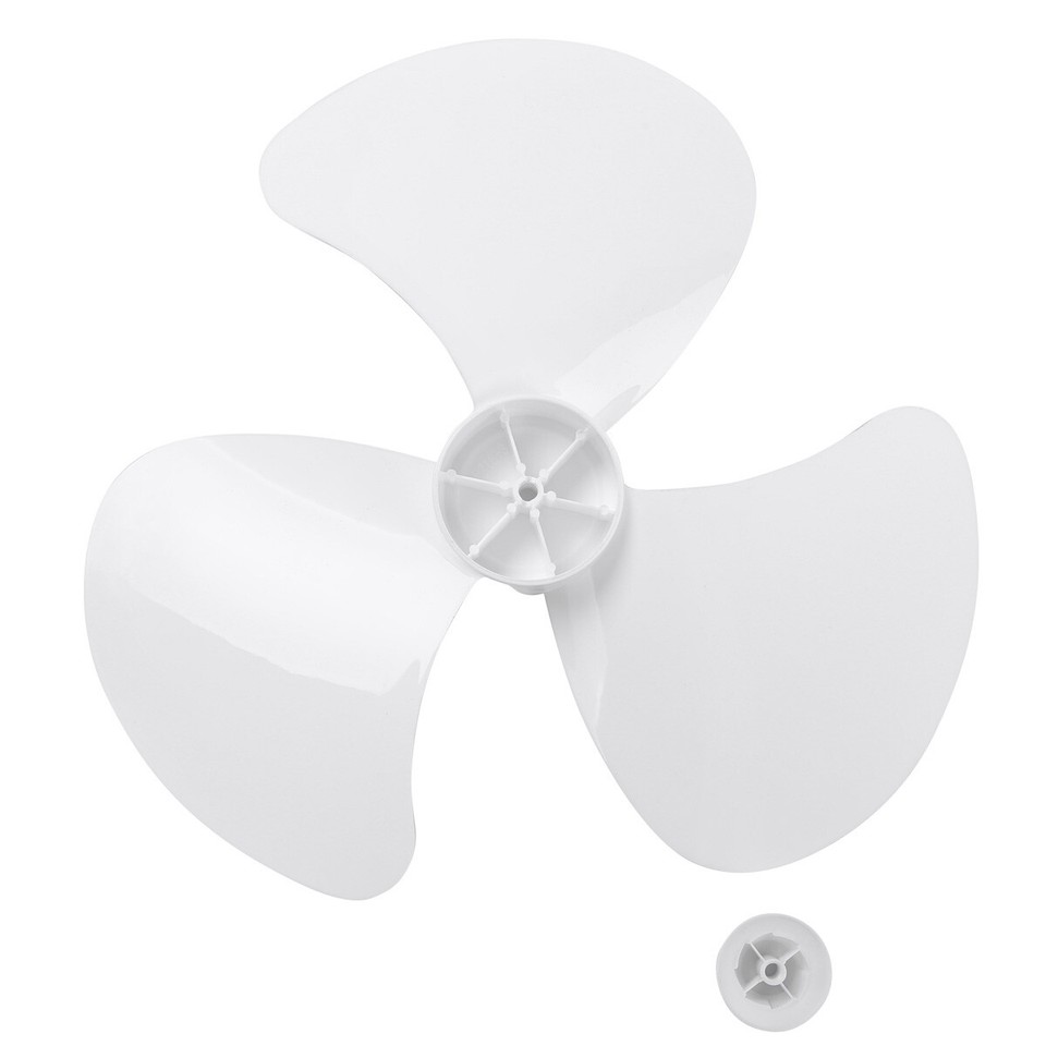 Plastic Fan Blade 12/16 inch with Nut Cover Replacement Table Fanner ...