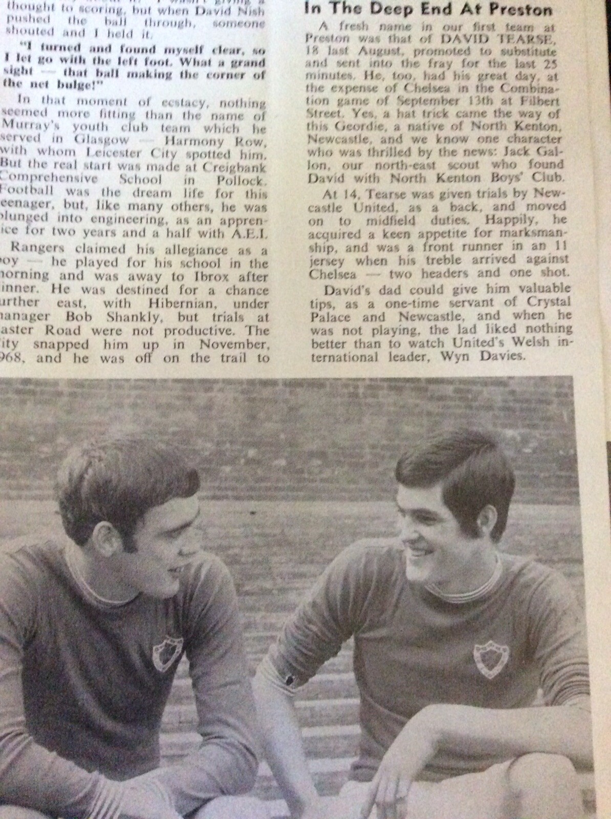 Sa24 Ephemera 1969 Football Picture Leicester City Murray Brodie David ...