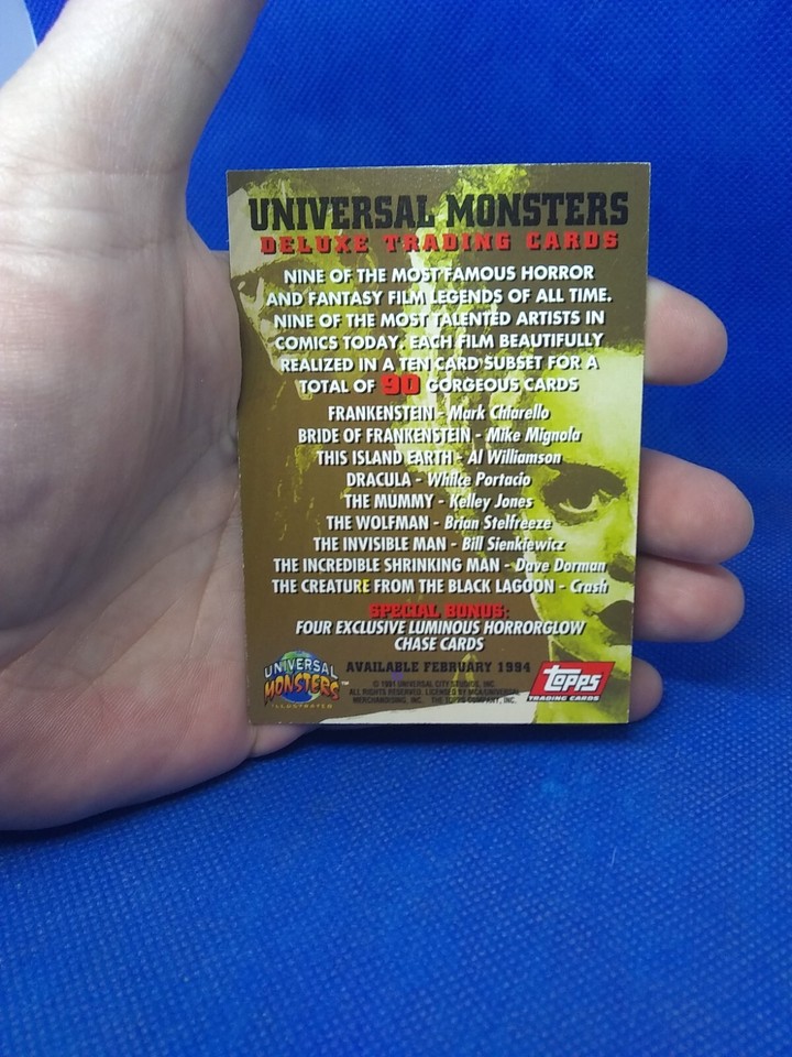 1994 Topps Universal Monsters Promo Card Monster Bride of Frankenstein ...