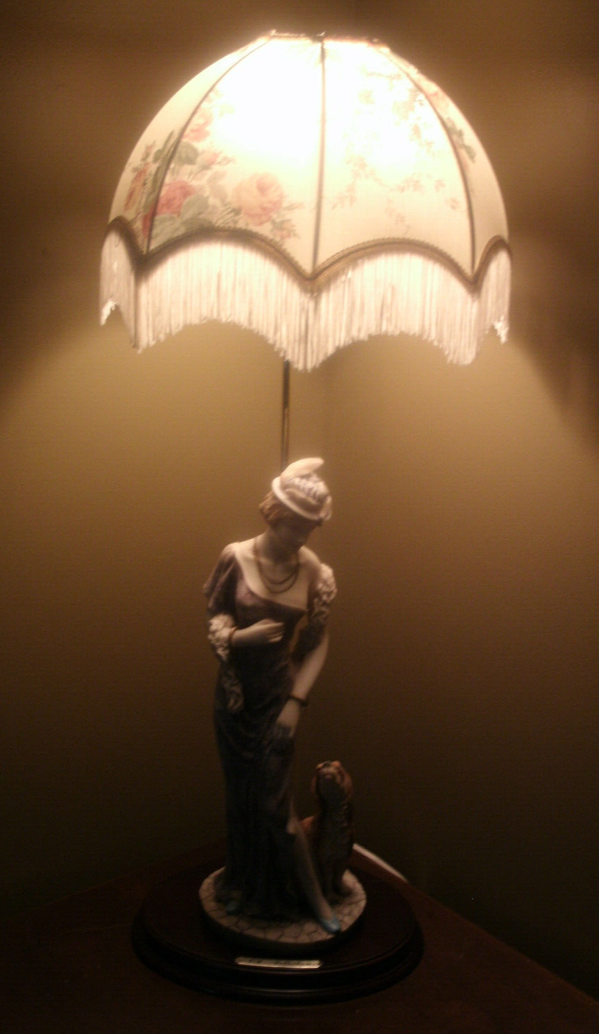 LARGE OK COLLECTION LADY WITH DOG LAMP (672/672A) | eBay