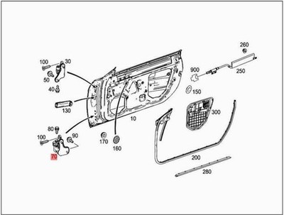 Genuine MERCEDES R171 R172 SLC R172 Hinge for vehicle door 1717200437 ...