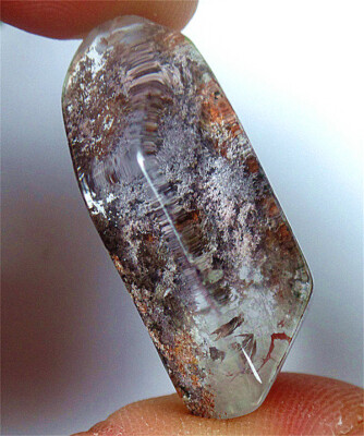 36x16x12mm Natural Red Ghost Crystal Quartz Freeform Pendant Bead ...