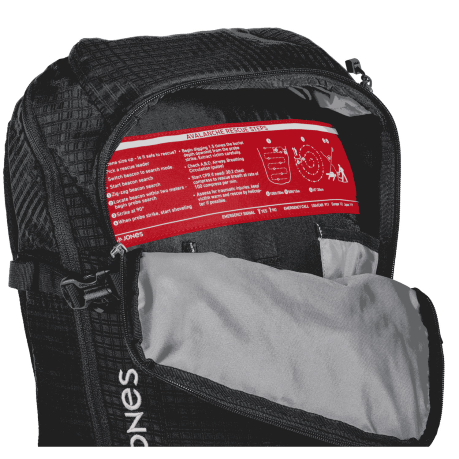 Jones Dscnt Black 25l Splitboard Snowboard Backpack | eBay