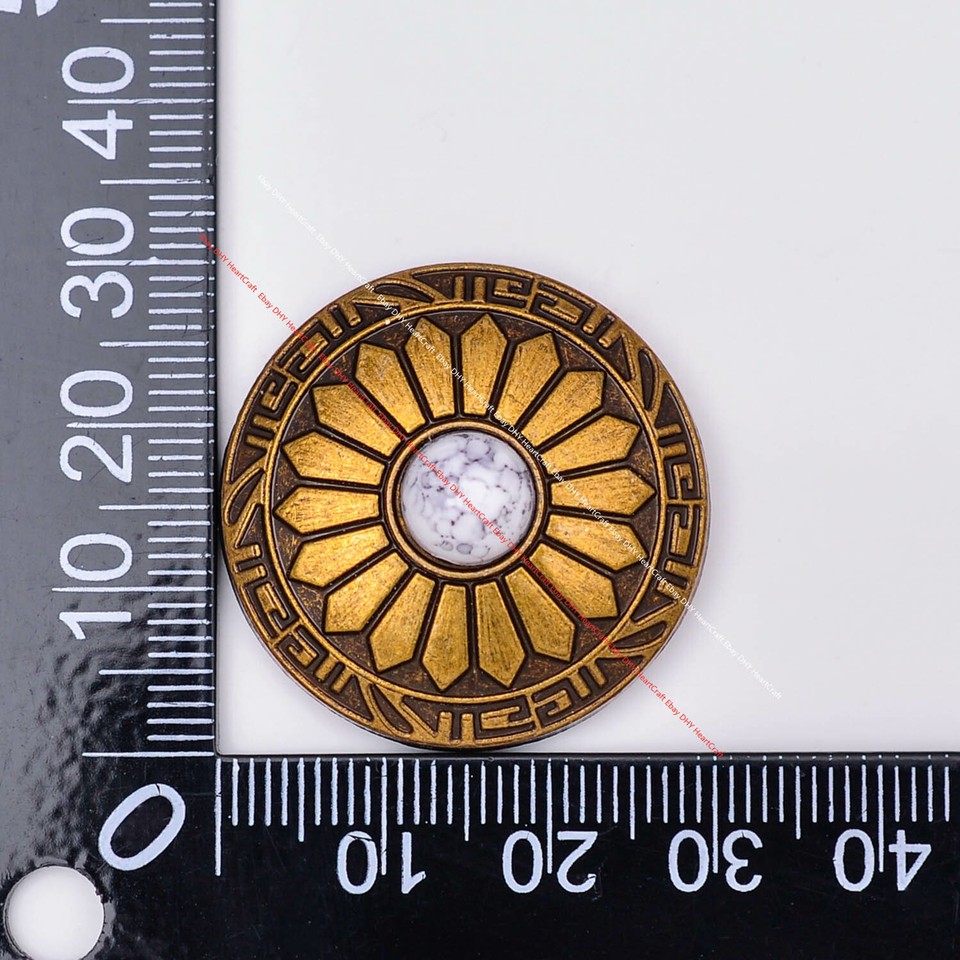 10X Brass Sun Flower Leathercraft Turquoise Concho Snap Button ...