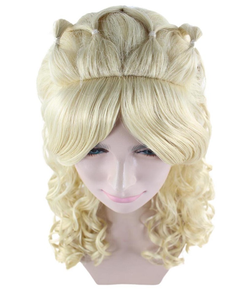 Women's Long Curly Princess Wig | Glamorous Royal Cosplay & Halloween ...