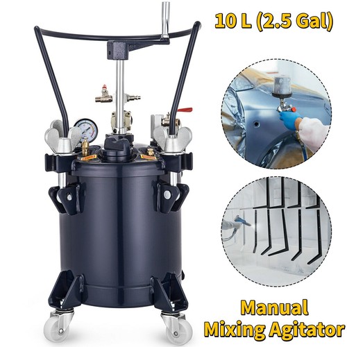 10L 30L Pressure Paint Pot Tank Spray Gun Sprayer Pressure Regulator ...