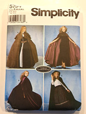 Simplicity 5794 Misses Capes Pattern Medieval Renaissance Size 6 - 20 ...