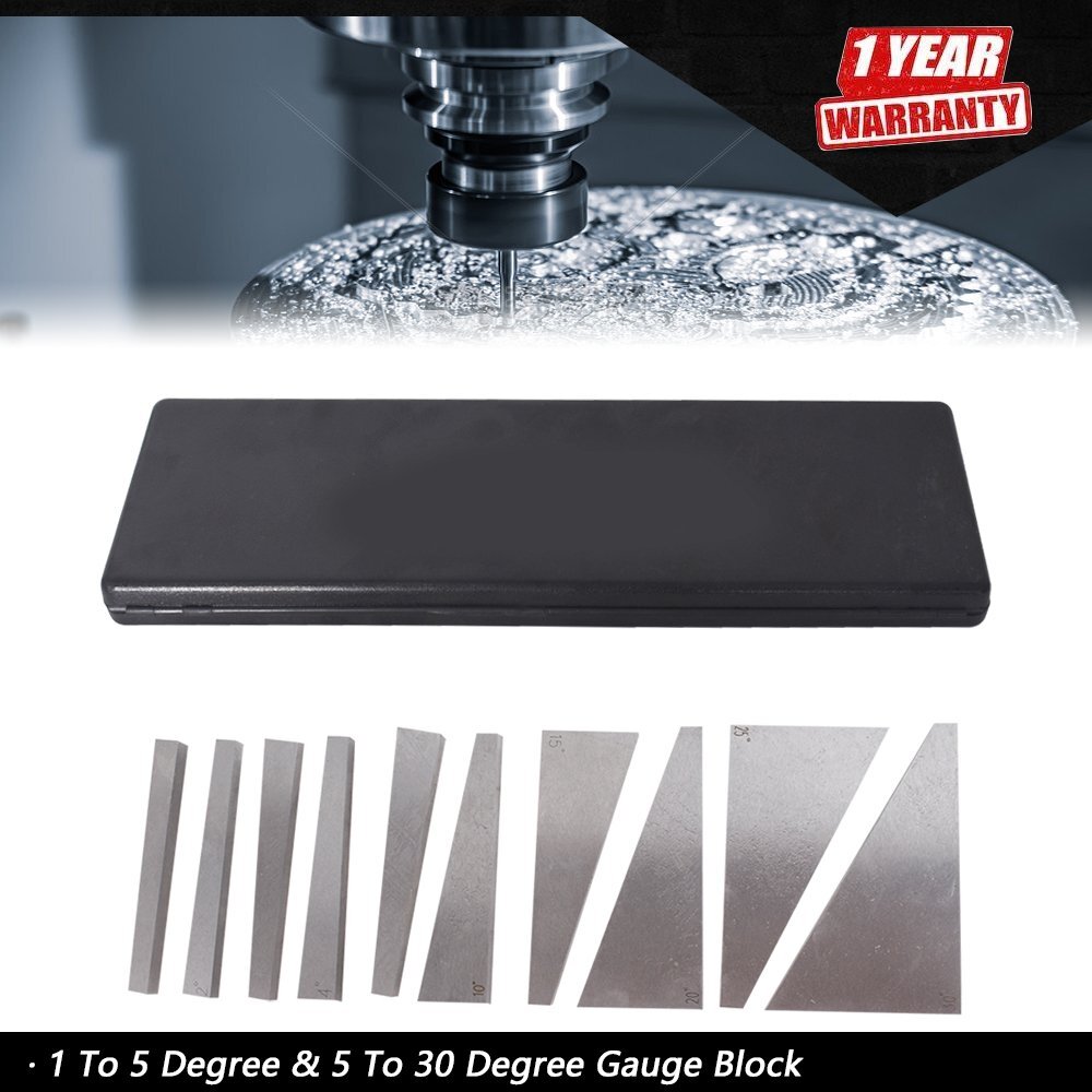 10 Pcs Angle Block Set 1 To 5 Degree & 5 To 30 Degree Gauge Block ...