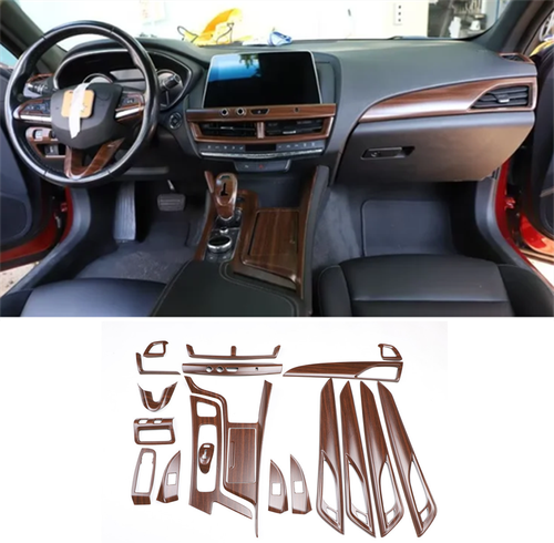 For Cadillac CT5 2020-2024 Wood Grain Interior Decor Accessories Kit ...