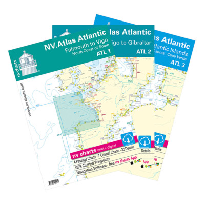 NV Sportbootkarten Atlantik # Seekarte Atlas ATL ATL1 ATL2 ATL3 nv ...