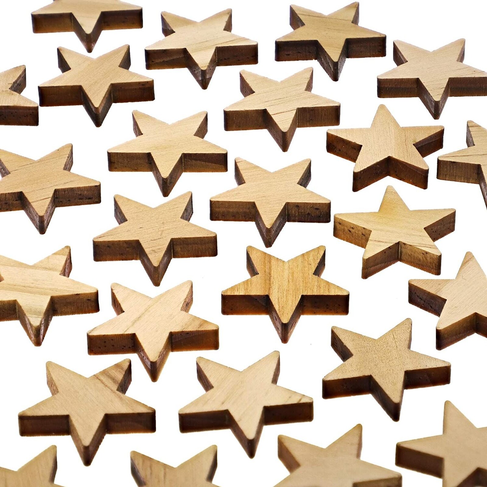 100-Pack Unfinished Wood Star Cutout Pieces for DIY Crafts, 1 Inch | eBay