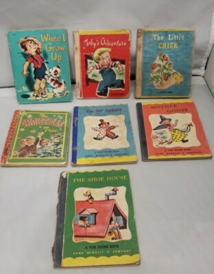 Vintage 1948 & 1949 Little Books Tom Thumb Books Tiny Tales Mini Books ...