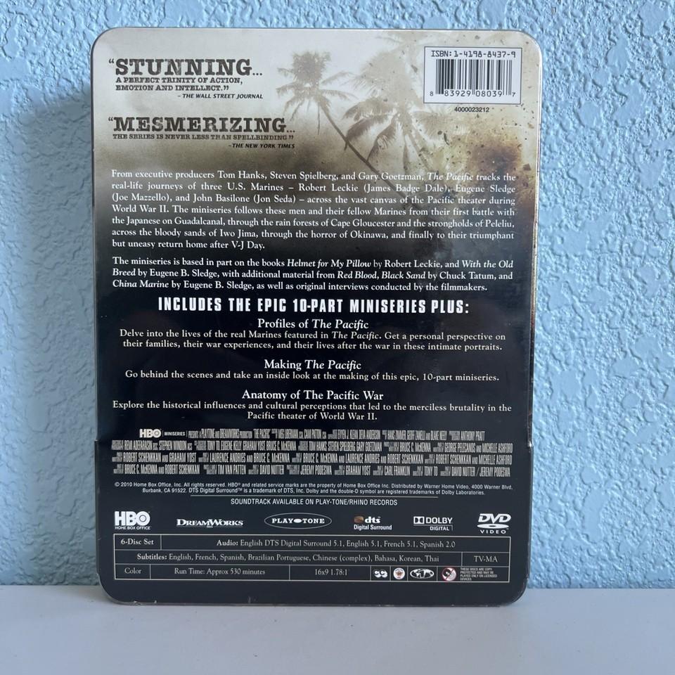 The PACIFIC (DVD 6-Disc Set) Tin NEW/SEALED - WINNER OF 8 EMMY AWARDS ...