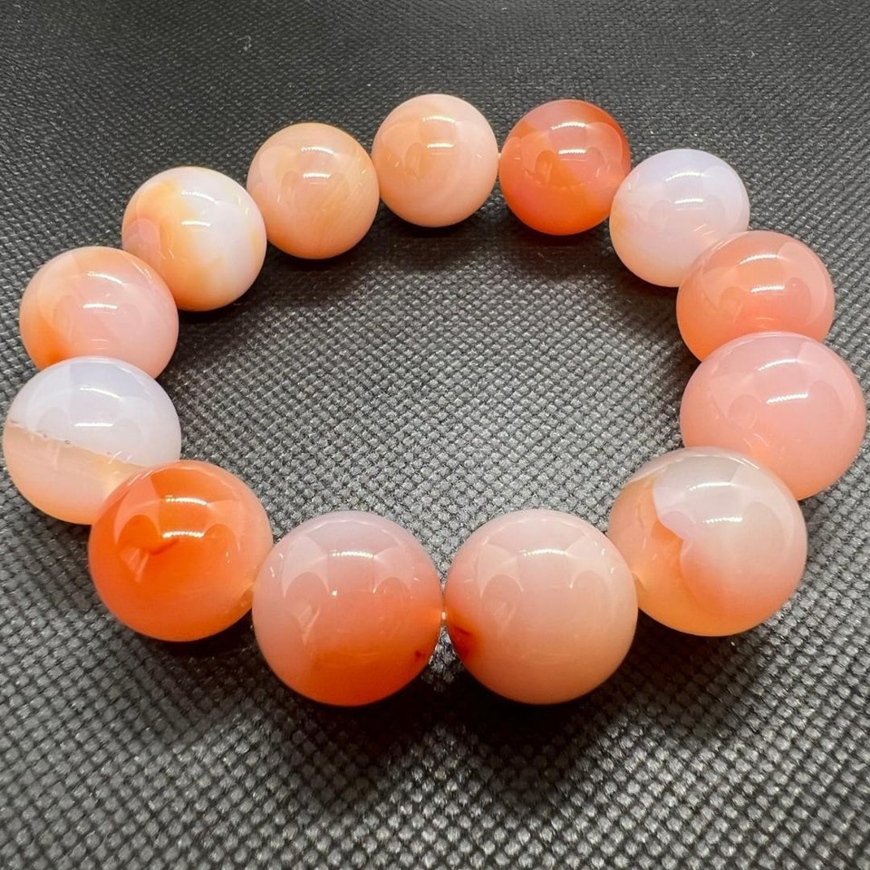 Salt Gen Agate Breath 18mm Bead Bracelet Natural Stone for Balance ...