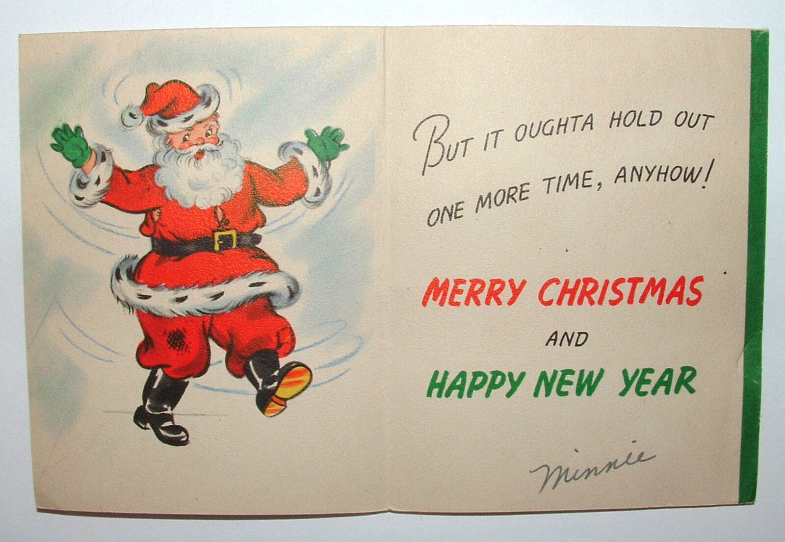 2 Images - Santa Claus - 1944 Vintage HALLMARK Christmas Greeting Card ...