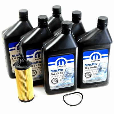 6X 5W20 ENGINE OIL KIT FOR CHRYSLER 200 300C VOYAGER V DODGE JOURNEY 14 ...