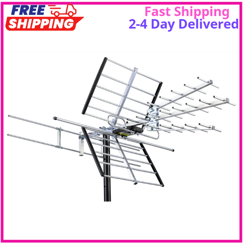 Outdoor TV Antenna, Long Range Digital OTA Antenna for 4K 1080P VHF UHF ...