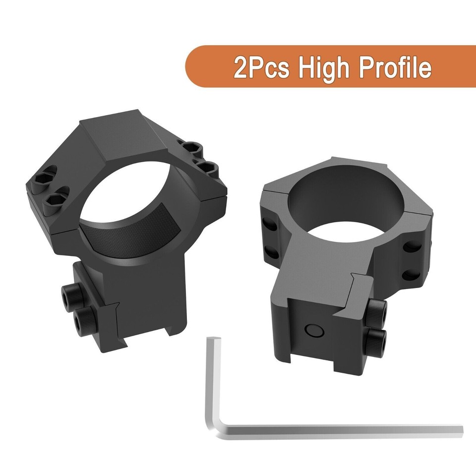 30mm Scope Rings 3/8 Dovetail Middle/ High Profile .22 caliber ...