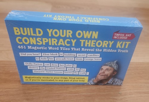 Build your own Conspiracy Theory Kit Magnetic Word Tiles Dissent Pins ...