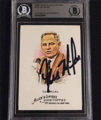 LES MILES signed 2008 Topps Allen & Ginter card LSU Tigers Autograph ...
