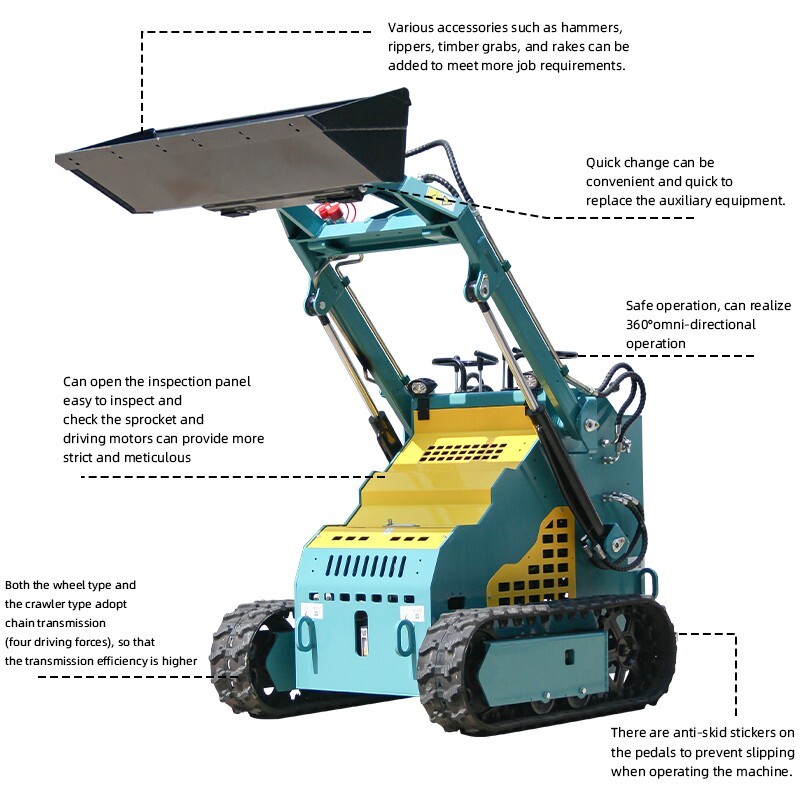 Mini Track Skid Steer 23HP Vertical Crawler Gasoline EPA Engine used ...