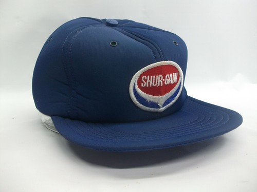 Shur Gain Patch Hat Vintage Blue Snapback Trucker Cap | eBay