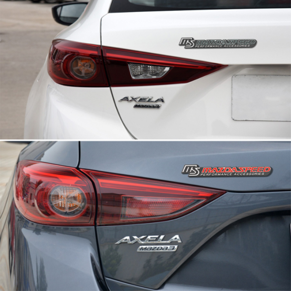 Car Door Rear Trunk Emblem for MS Mazdaspeed CX-5 MX-5 MS3 MS6 Speed 3 ...