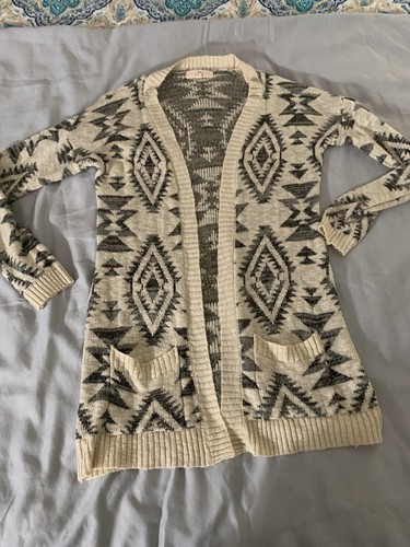 Pink Republic Medium Aztec Western Boho Long Sleeve Knit Cardigan | eBay