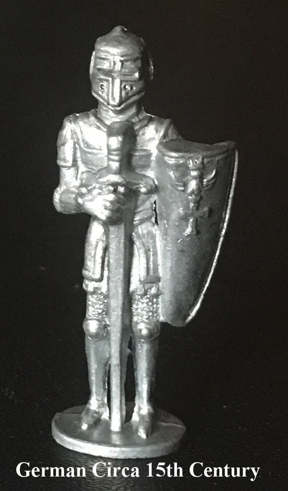 Set of SIX Knights in Armour by Westair Pewter Made in England NIP FREE ...