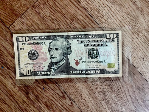 RARE - FANCY $10 Bank Note Serial 00959500 RADAR + QUAD + 4 PAIRS ...