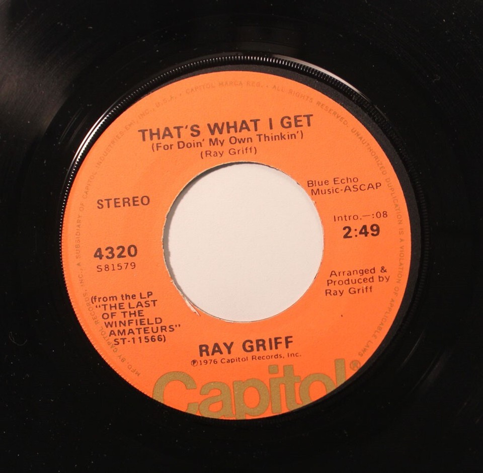 Pop 45 Ray Griff - Falling / That'S What I Get On Capitol | eBay