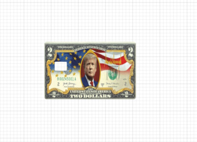 Color Donald Trump $ 2 Credit Debit Card Skin All Chips USA MAGA ...