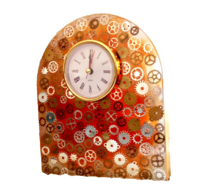 handcrafted resin poured mantle clock | eBay