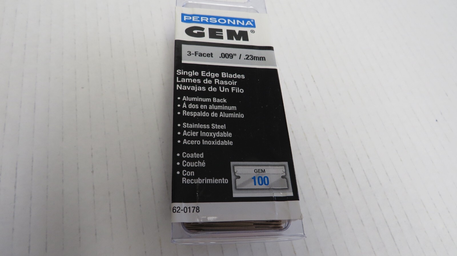 **PACK OF 15**PERSONNA 62-0178 GEM *STAINLESS STEEL*SINGLE EDGE BLADES ...