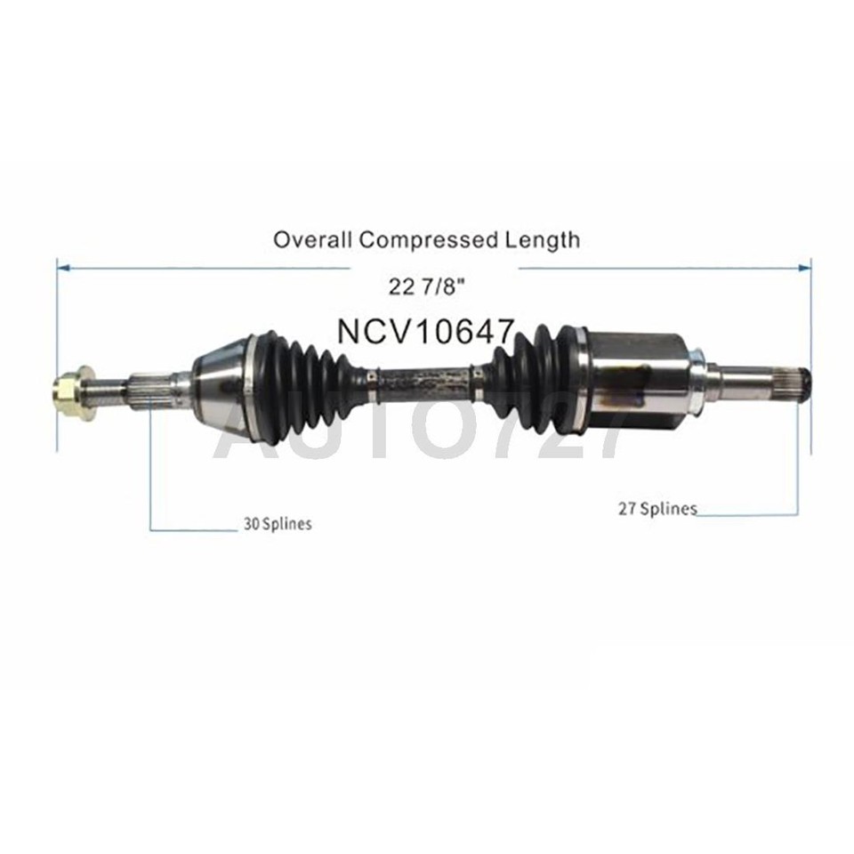 GSP Front Pair CV Axle CV Joint Shaft Assembly For Chevrolet Malibu ...
