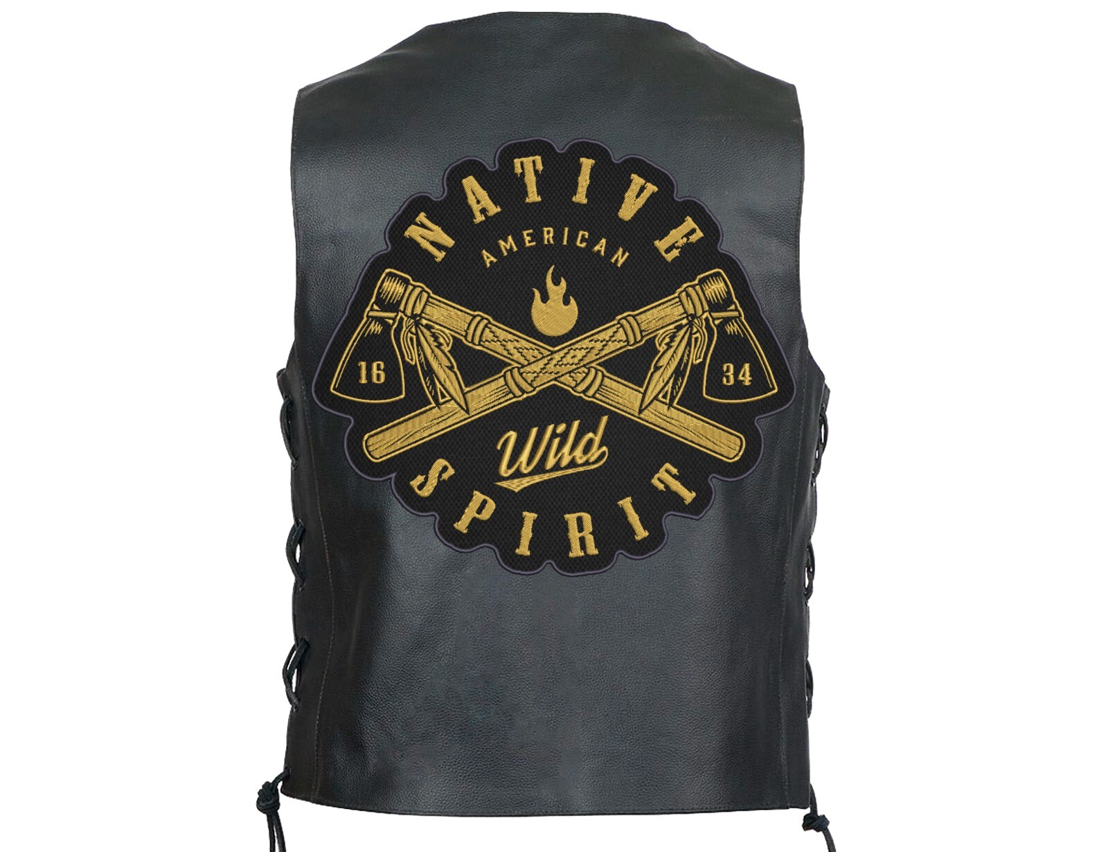 Indians Large Big Embroidered Biker Back Patch Vest Jacket Denim Rider ...