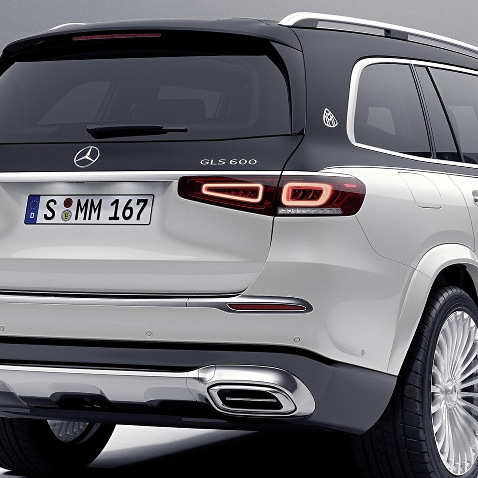 Mercedes-Maybach GLS 600 SUV AMG Emblem Liftgate Nameplate Badge Matte ...
