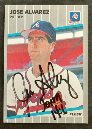 1989 Fleer SIGNED: Jose Alvarez, BRAVES #585 | eBay