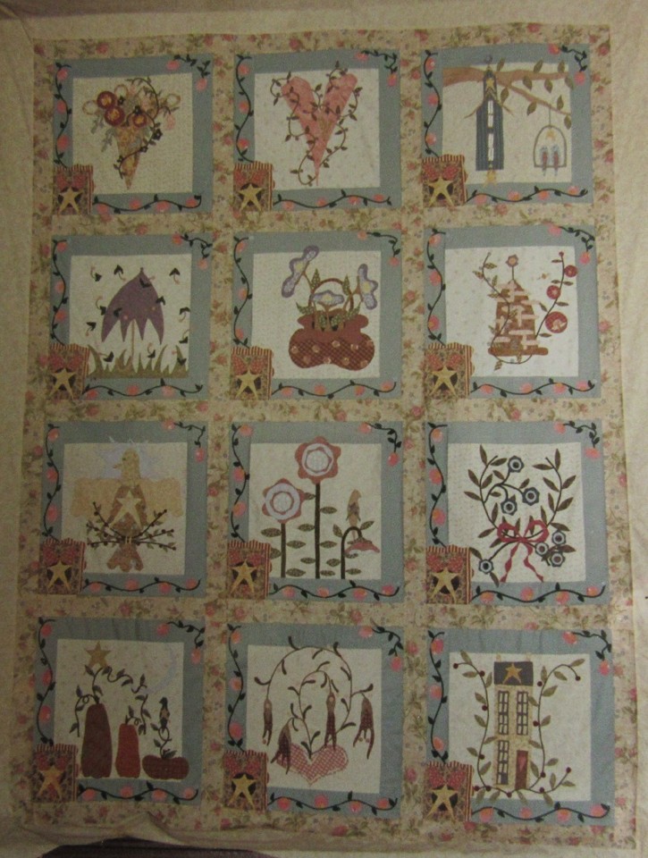 Cabin Fever Design POSTCARDS FROM the PAST 14" Mini Quilt or Block 7 ...