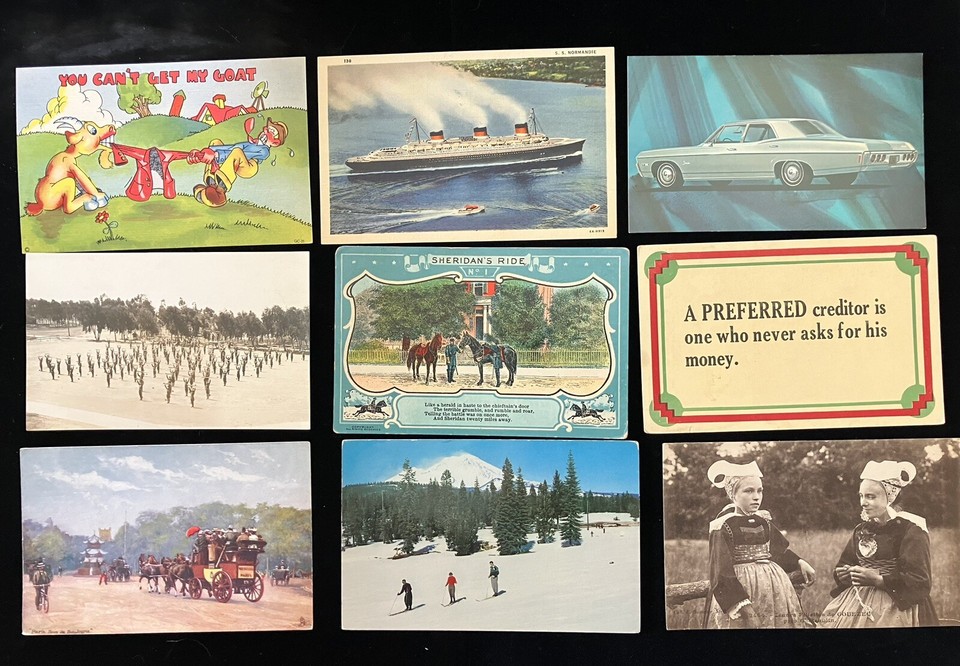 1000 Vintage Postcards Large Lot View Topical Greeting Comic Roadside ...