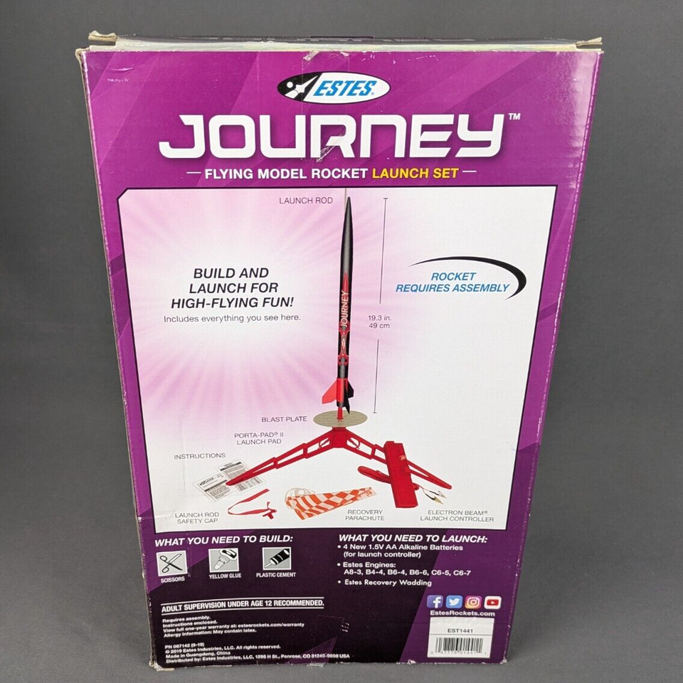 Estes Journey Flying Model Rocket Launch Set EST1441 - Engine Not ...