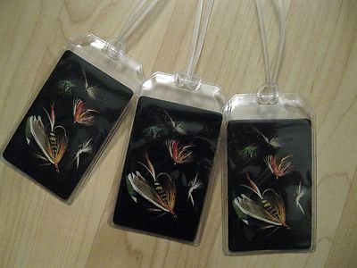 Vintage Fishing Lures Luggage Tags - Repurposed Playing Cards Bag Name ...