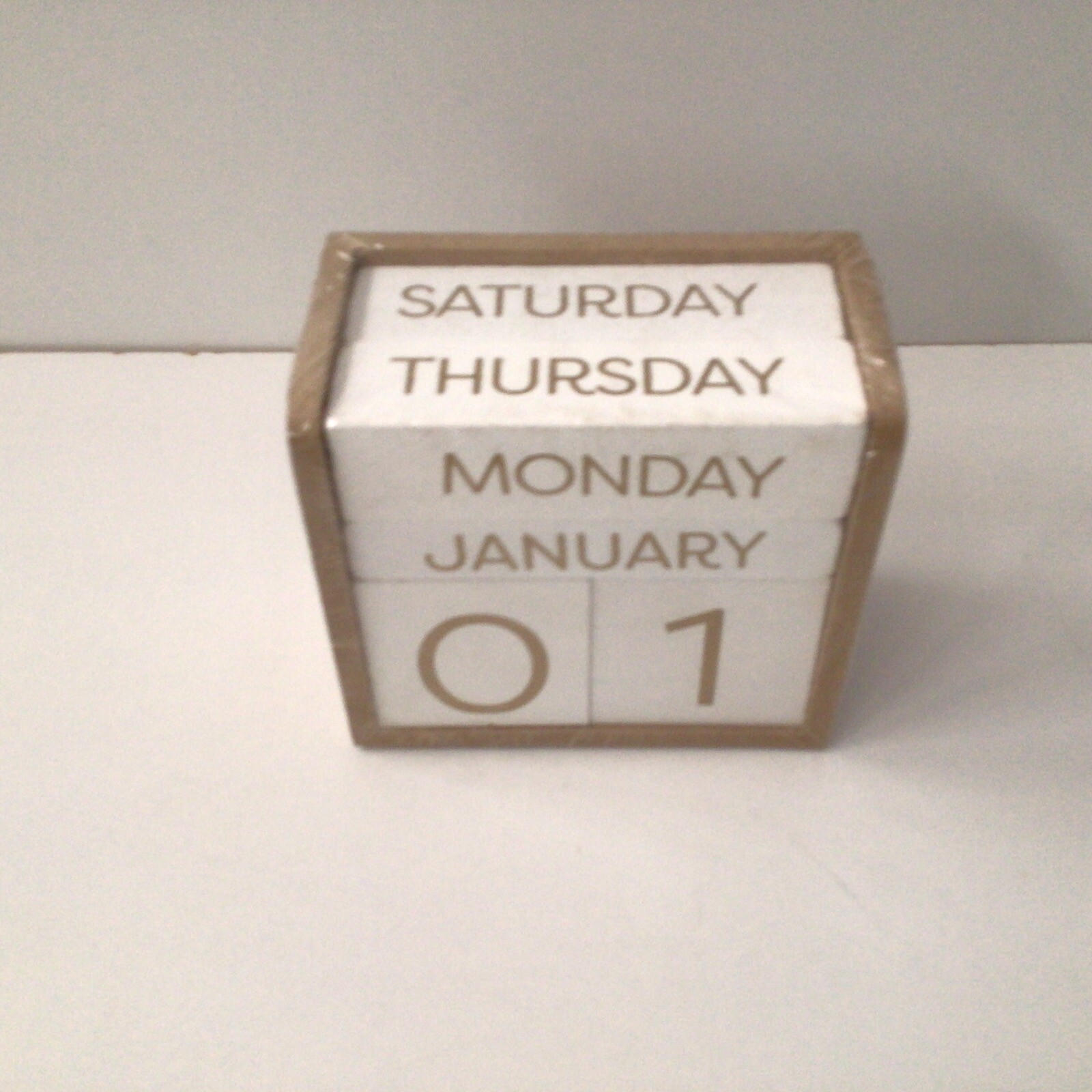 Orly White Wooden Calendar Blocks Mark Days Of Year NWOT | eBay