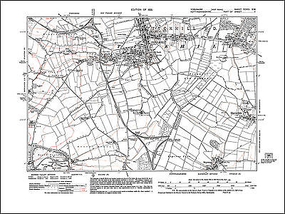 Tickhill, old map Yorkshire 1931: 291SW repro | eBay UK